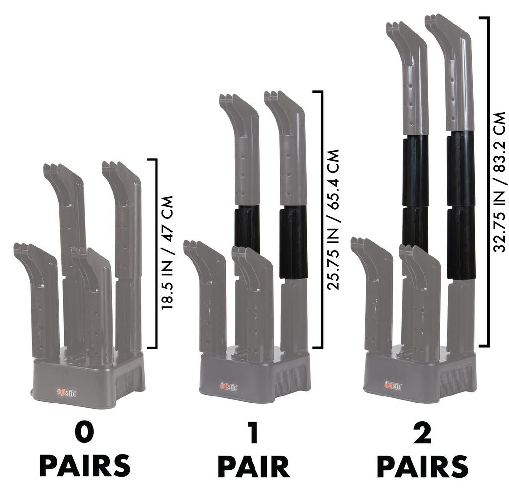 JobSite Boot Dryer Extension Attachment Tubes - For Tall Boots & Wader ...