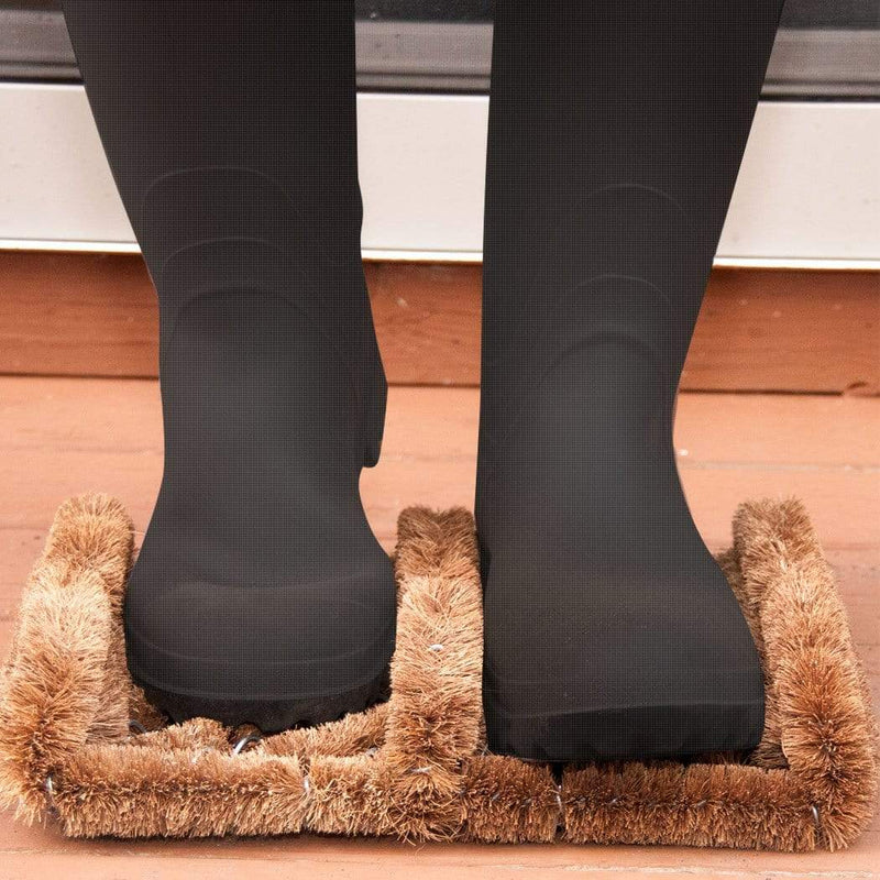 Ninamar Natural Coir Boot Scrubber Door Mat - 12 x 13 inch ...